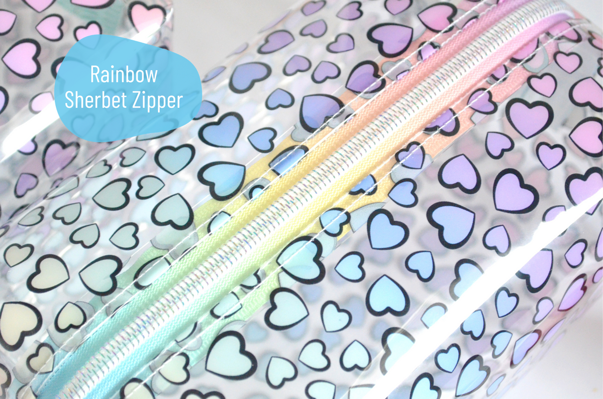 *Clear Vinyl* Candy Hearts Toiletry Bag – Sew&Tell Handmade