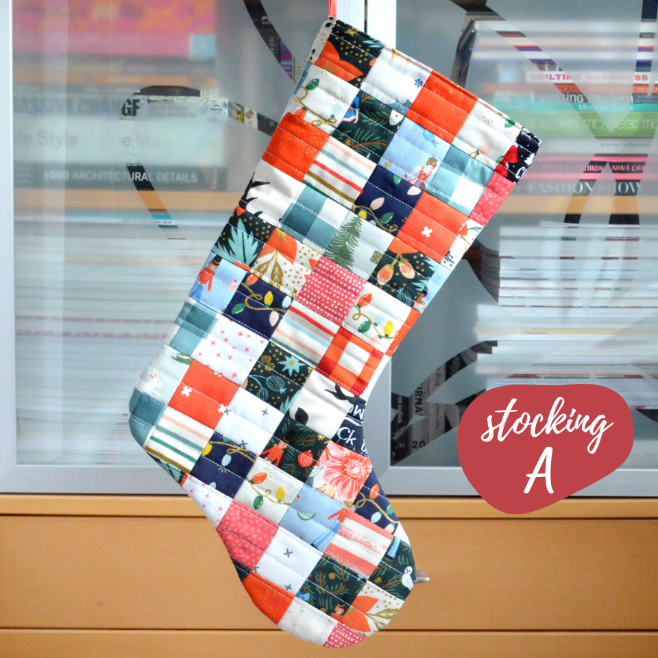Patchwork Squares Holiday Stocking – Sew&Tell Handmade